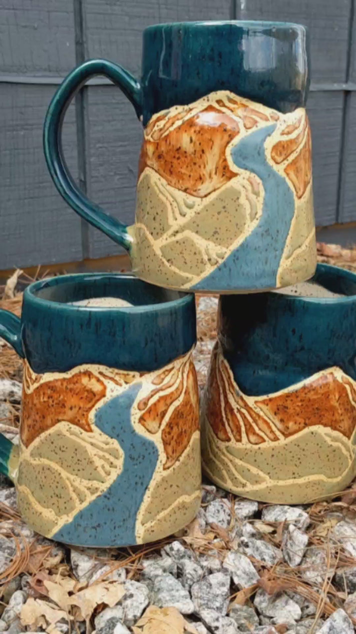 Mountain River Ceramic Mug – Stuck in the Mud Pottery